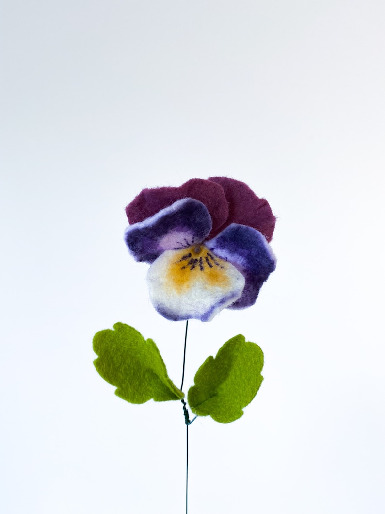 Pansy Stem Felt Artificial Flower - Etsy