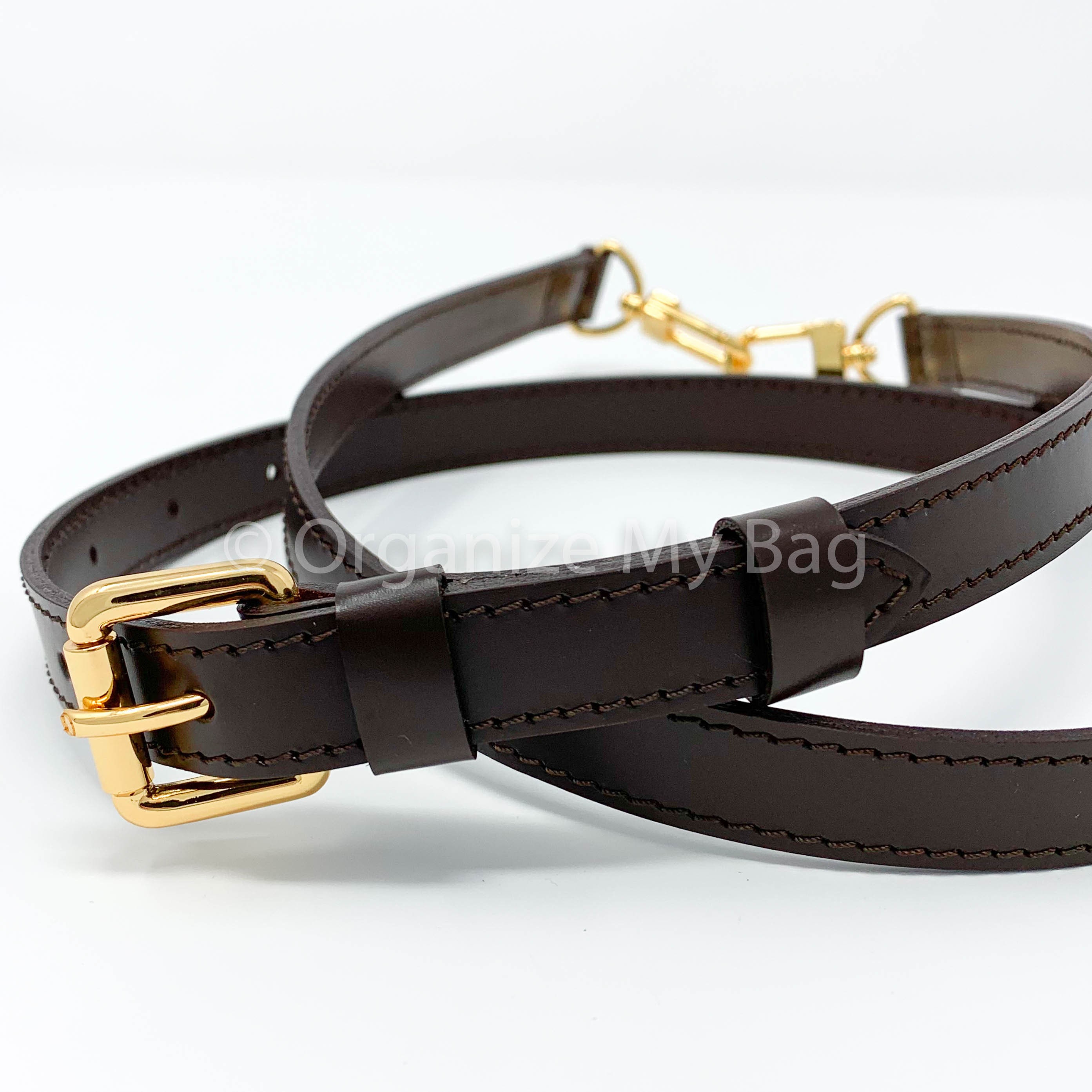 Dark Brown Leather Adjustable Strap (20mm) - Hot Stamp Available to Add ...