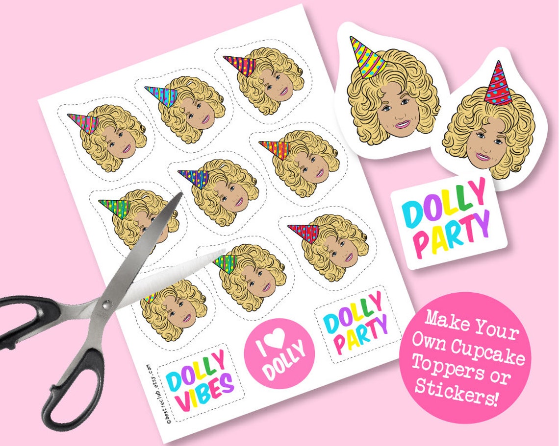 Dolly Parton Cupcake Toppers Printable Cupcake Toppers | Etsy