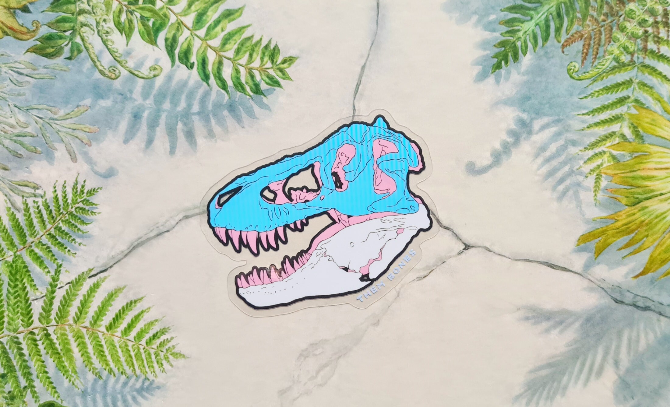 Trans-osaurus Rex Pride Sticker Tyrannosaurus Rex Skull | Etsy