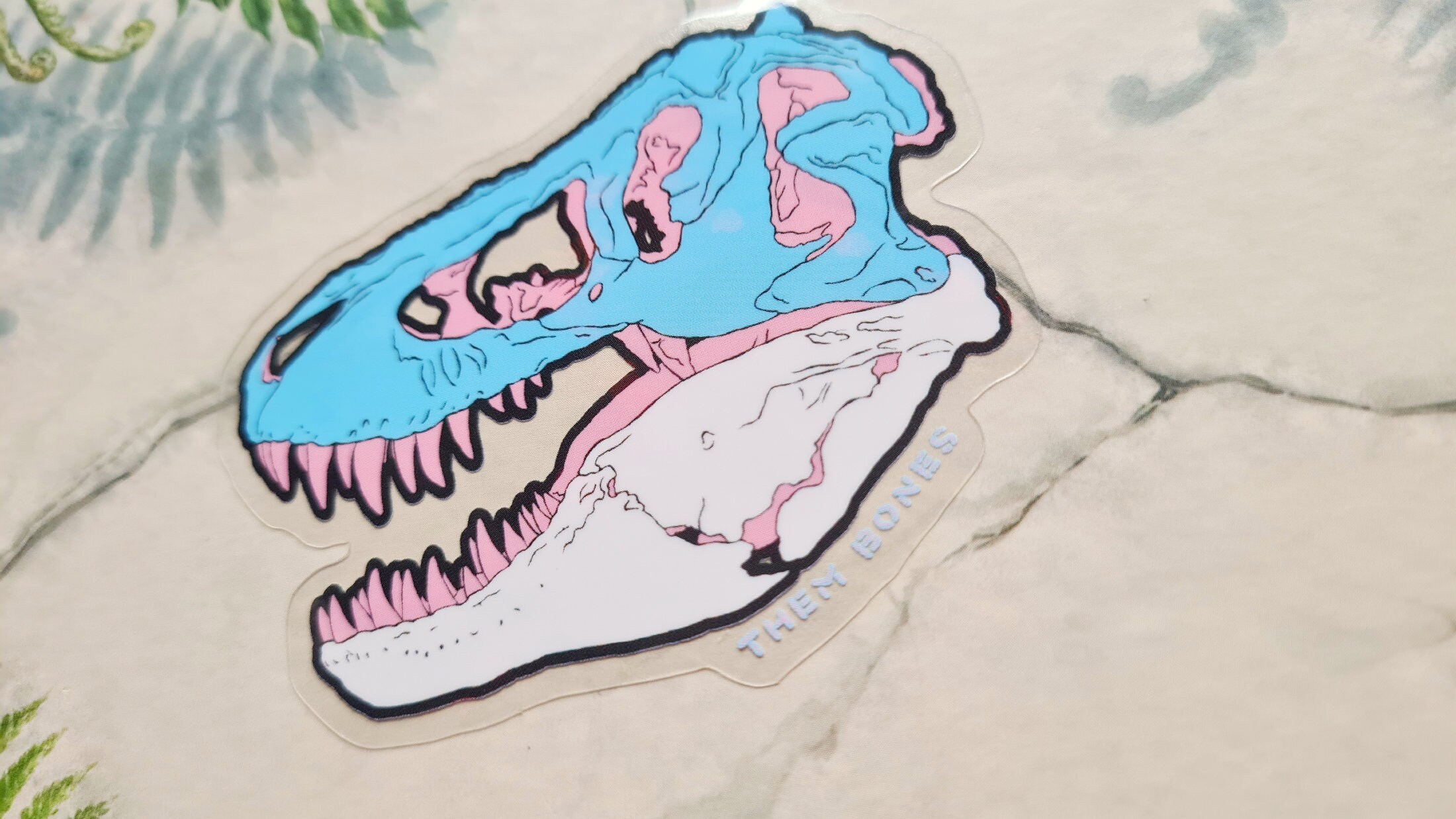 Trans-osaurus Rex Pride Sticker Tyrannosaurus Rex Skull - Etsy