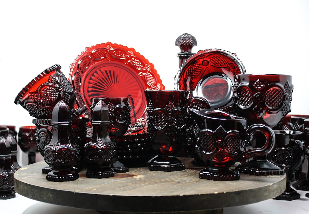 Avon Cape Cod 1876 Collection, Red Dinnerware Set - Etsy