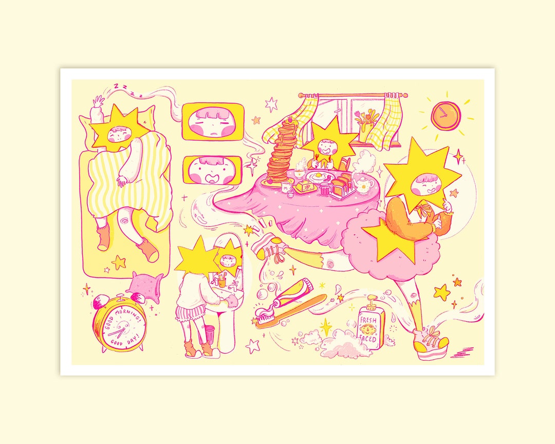 Rise & Shine - A3 Riso Print - Etsy