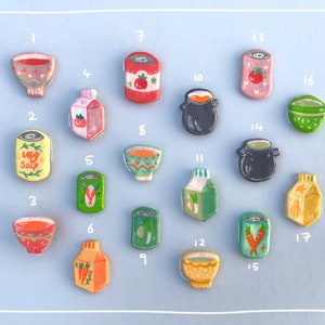 Handmade Soup Clay Pins | Etsy