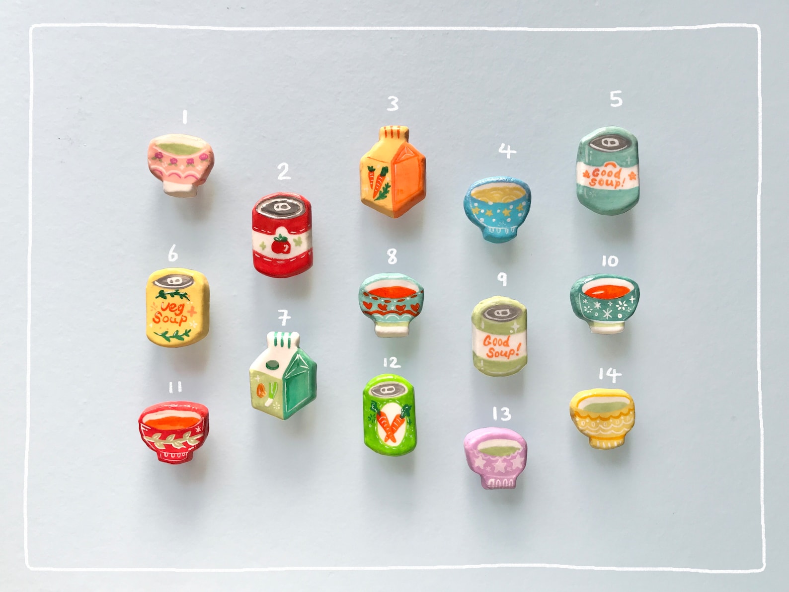 Handmade Soup Clay Pins - Etsy