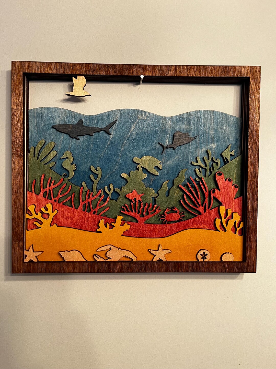 Layered Ocean Floor Design Laser Cut File. 5 to 6 Layers. Coral Reef ...