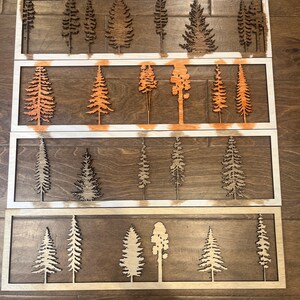 Layered Forest Wall Hanging Laser Cutting File. 2 Designs (deer & Trees ...