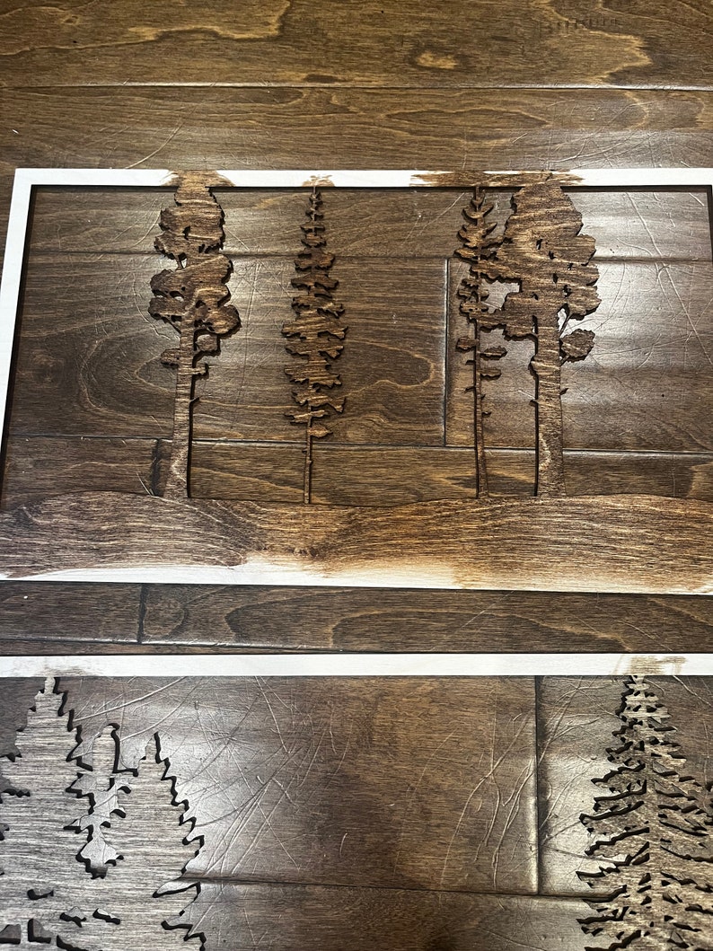 Layered Forest Design for Laser Cutting, SVG Digital File Only. Wall ...