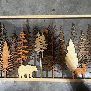 Layered Forest Design for Laser Cutting - 2 Separate Designs 4 Panels ...