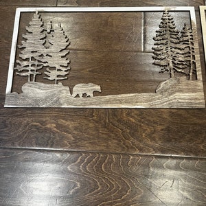 Layered Forest Design for Laser Cutting, SVG Digital File Only. Wall ...