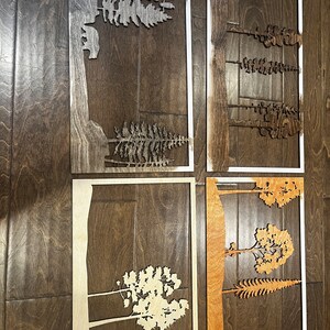 Layered Forest Design for Laser Cutting, SVG Digital File Only. Wall ...