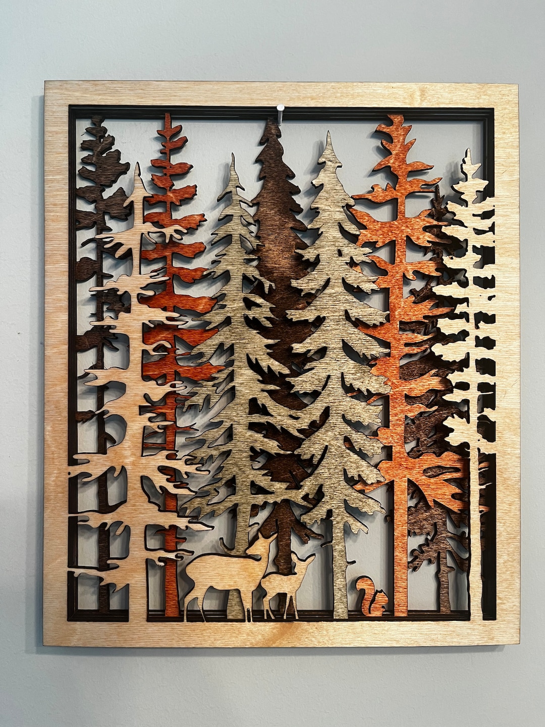 Layered Forest Design Laser Cut File. 4 Layers, Two Designs (deer ...