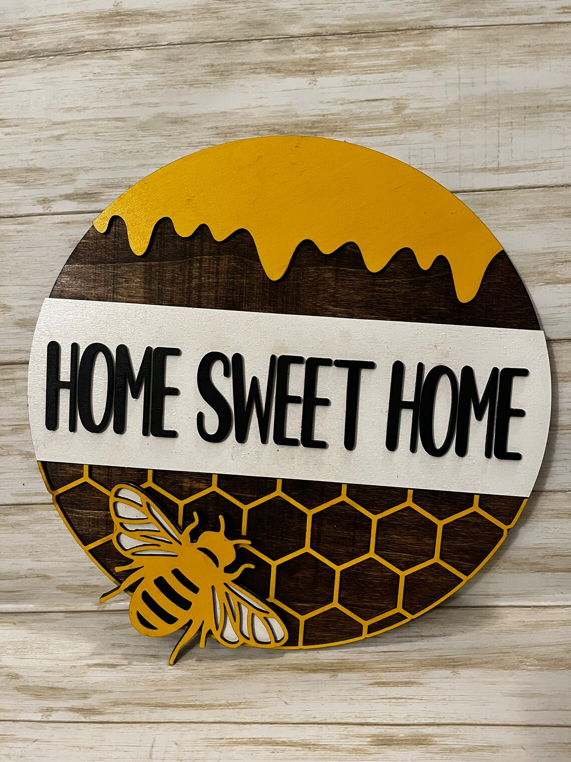 Bee Our Guest / Home Sweet Home Honey Bee Welcome Sign Laser Cut File ...