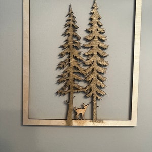 Layered Forest Design Laser Cut File. 4 Layers, Two Designs (deer ...