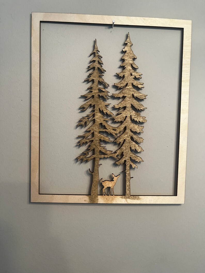Layered Forest Design Laser Cut File. 4 Layers, Two Designs (deer ...