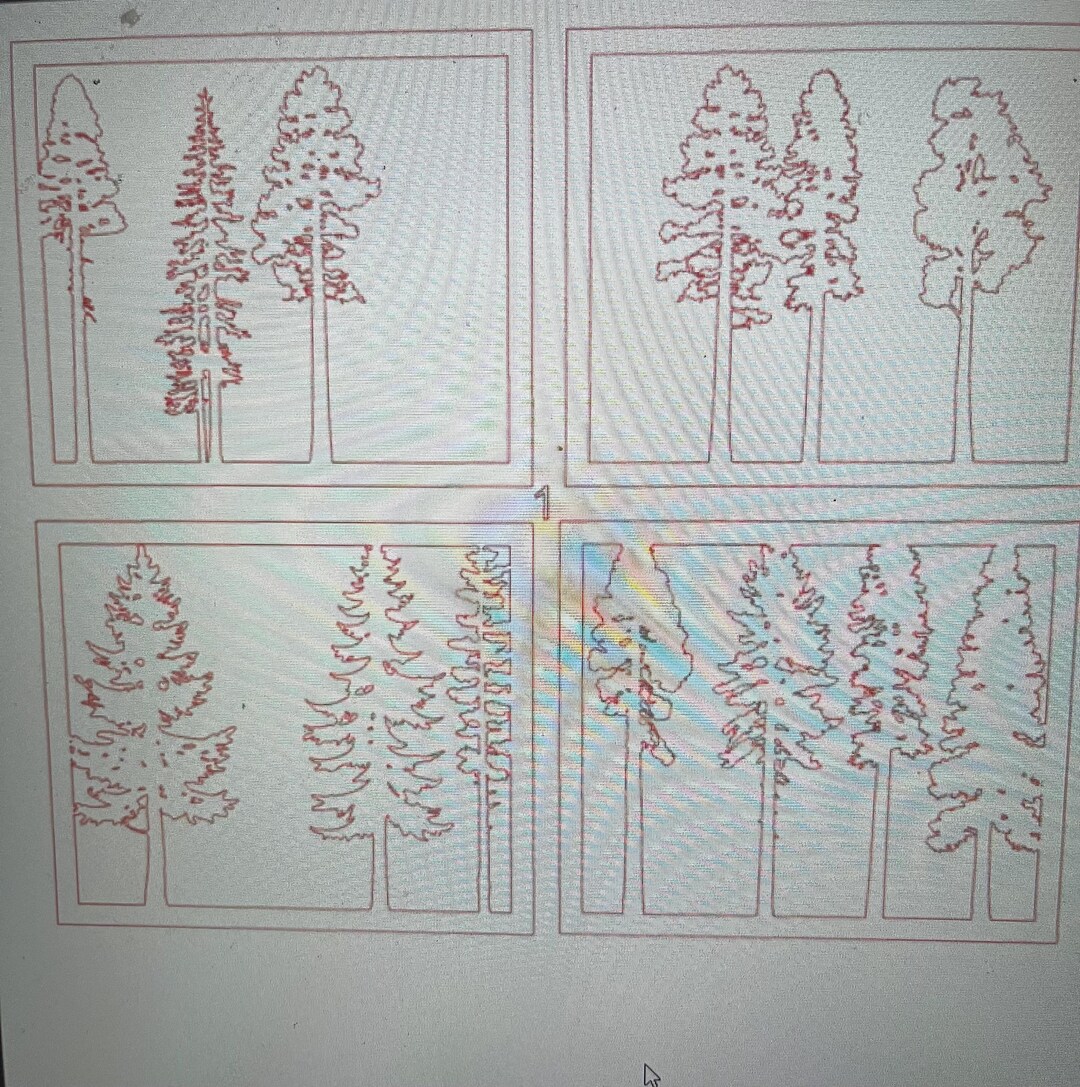 Layered Forest Design for Laser Cutting - Redwood and Sequoia Forest ...