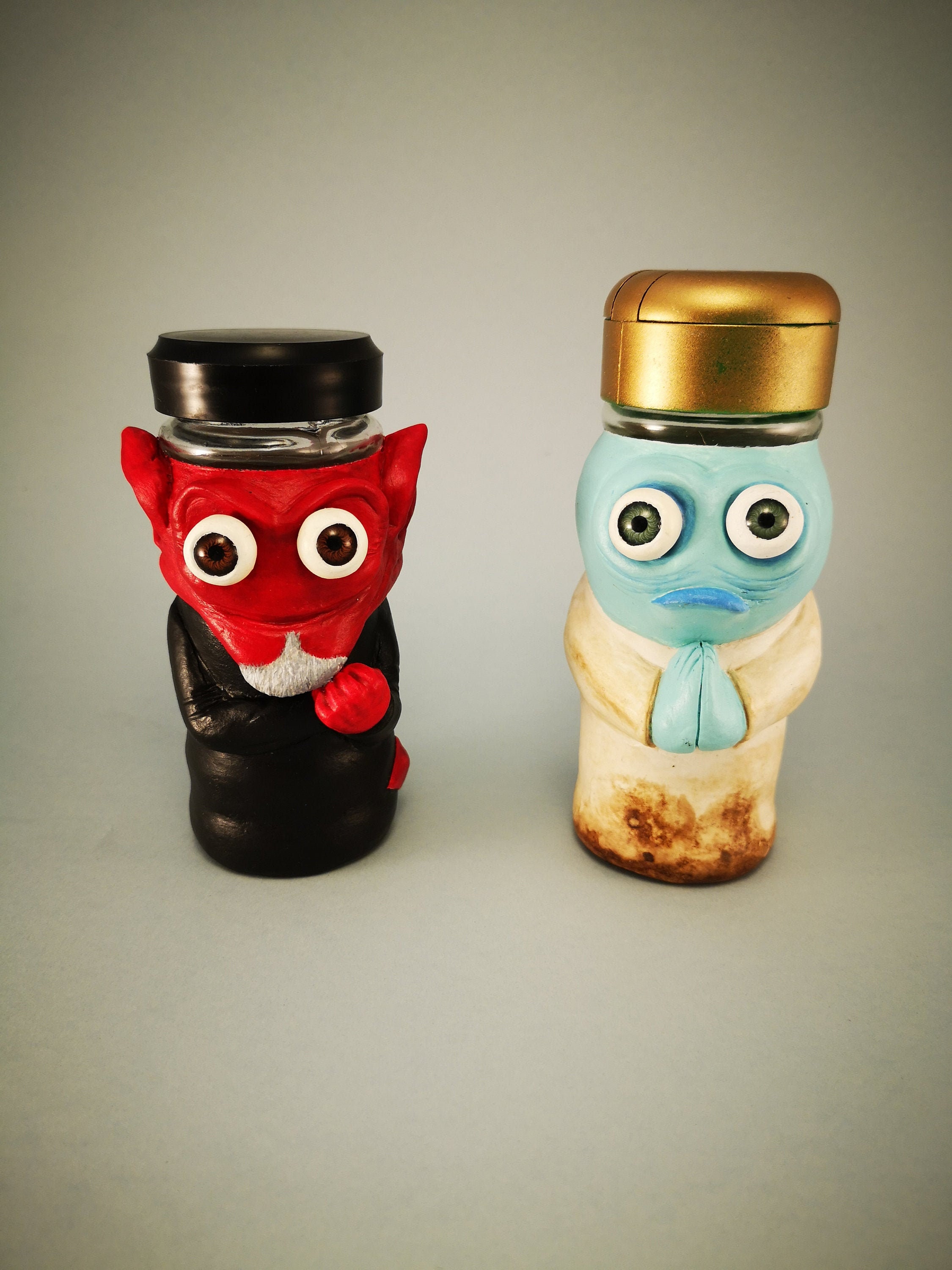 Angel and Devil Salt and Pepper Shakers / Spices or Toothpick | Etsy