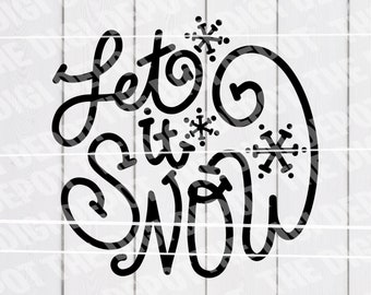 Let It Snow Dxf | Etsy