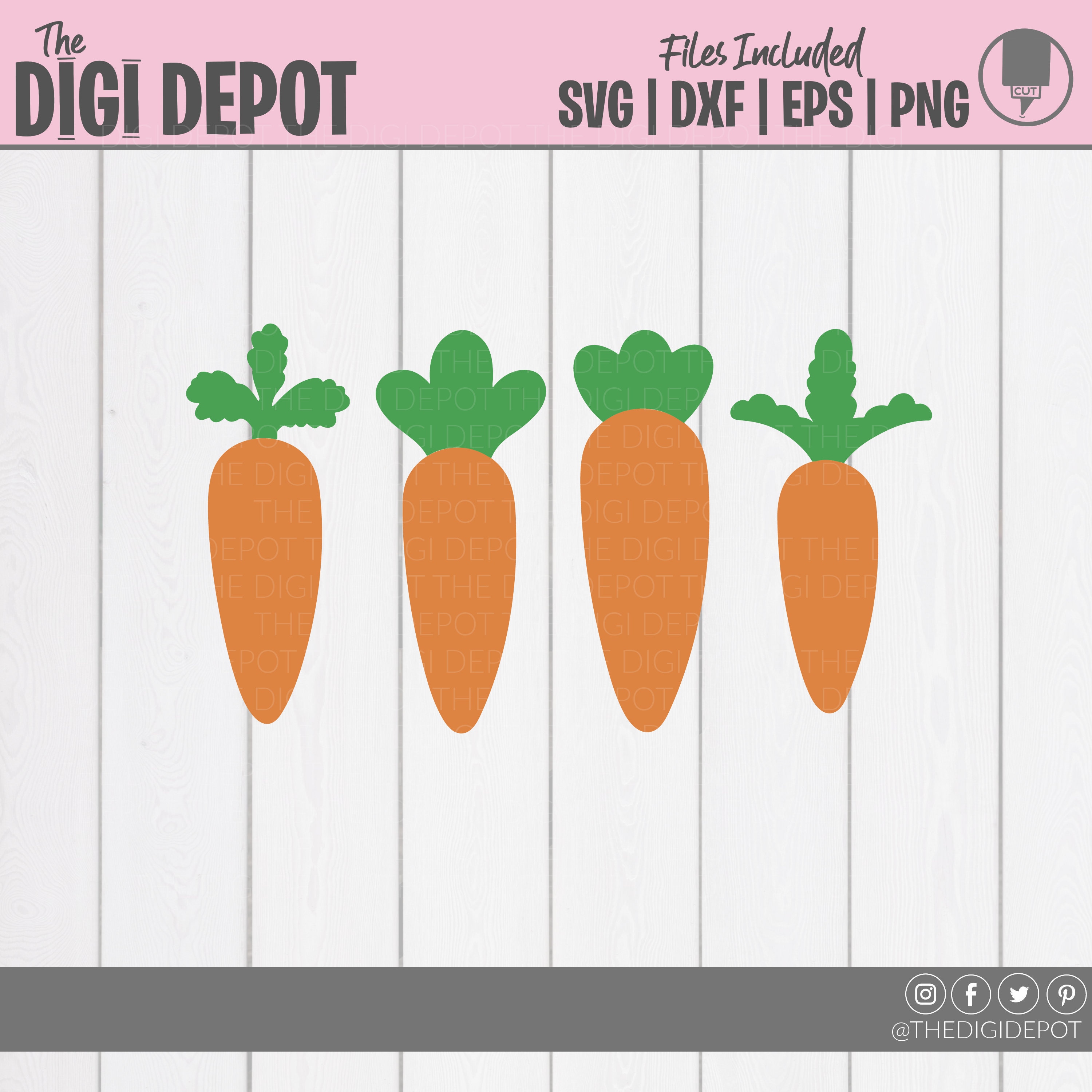 Easter SVG, Carrot SVG, Vegetable Svg, Carrot Clipart, Carrot Cut Files ...