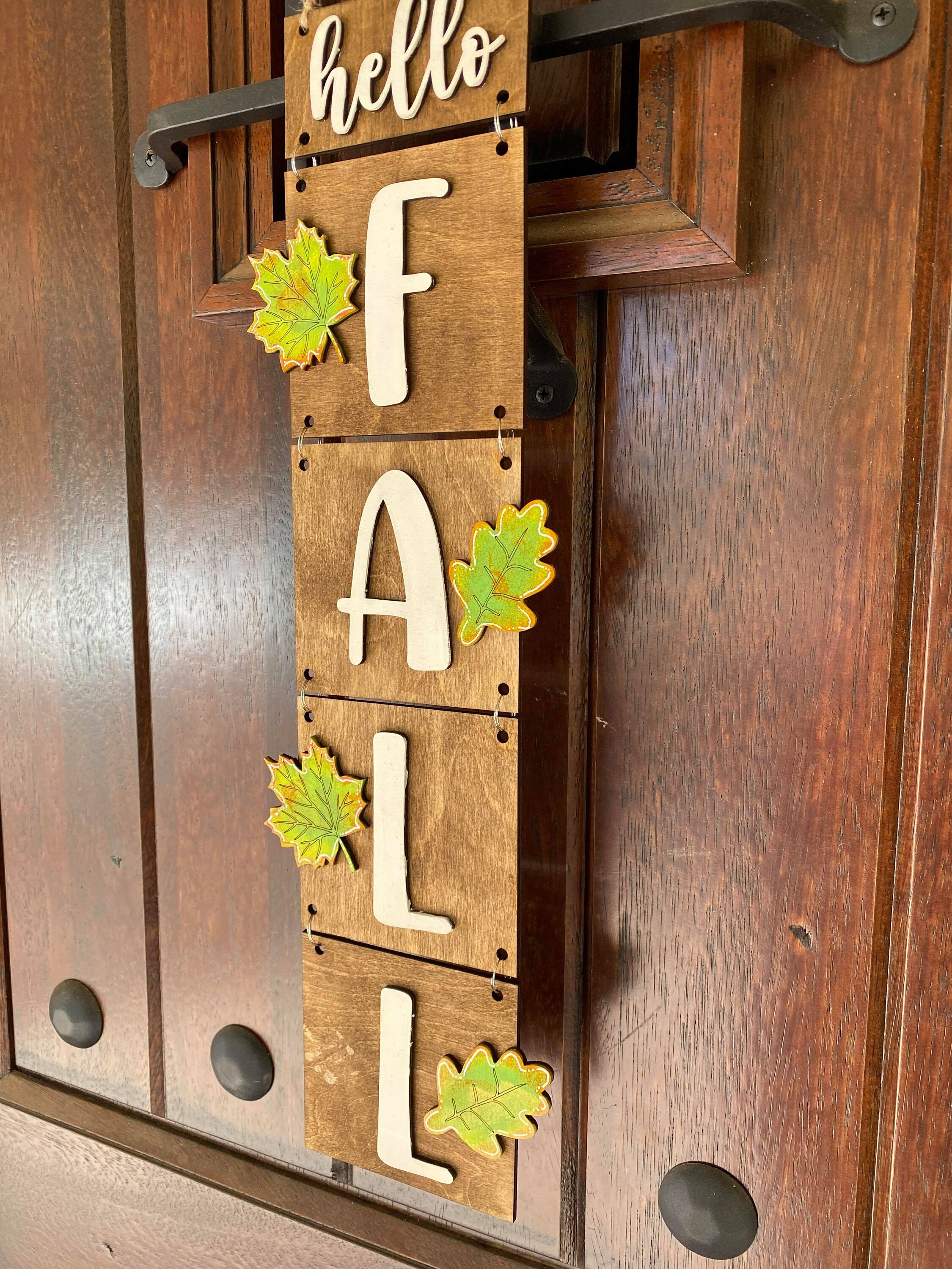 Hello Fall Door Hanger SVG Glowforge File Laser Ready - Etsy