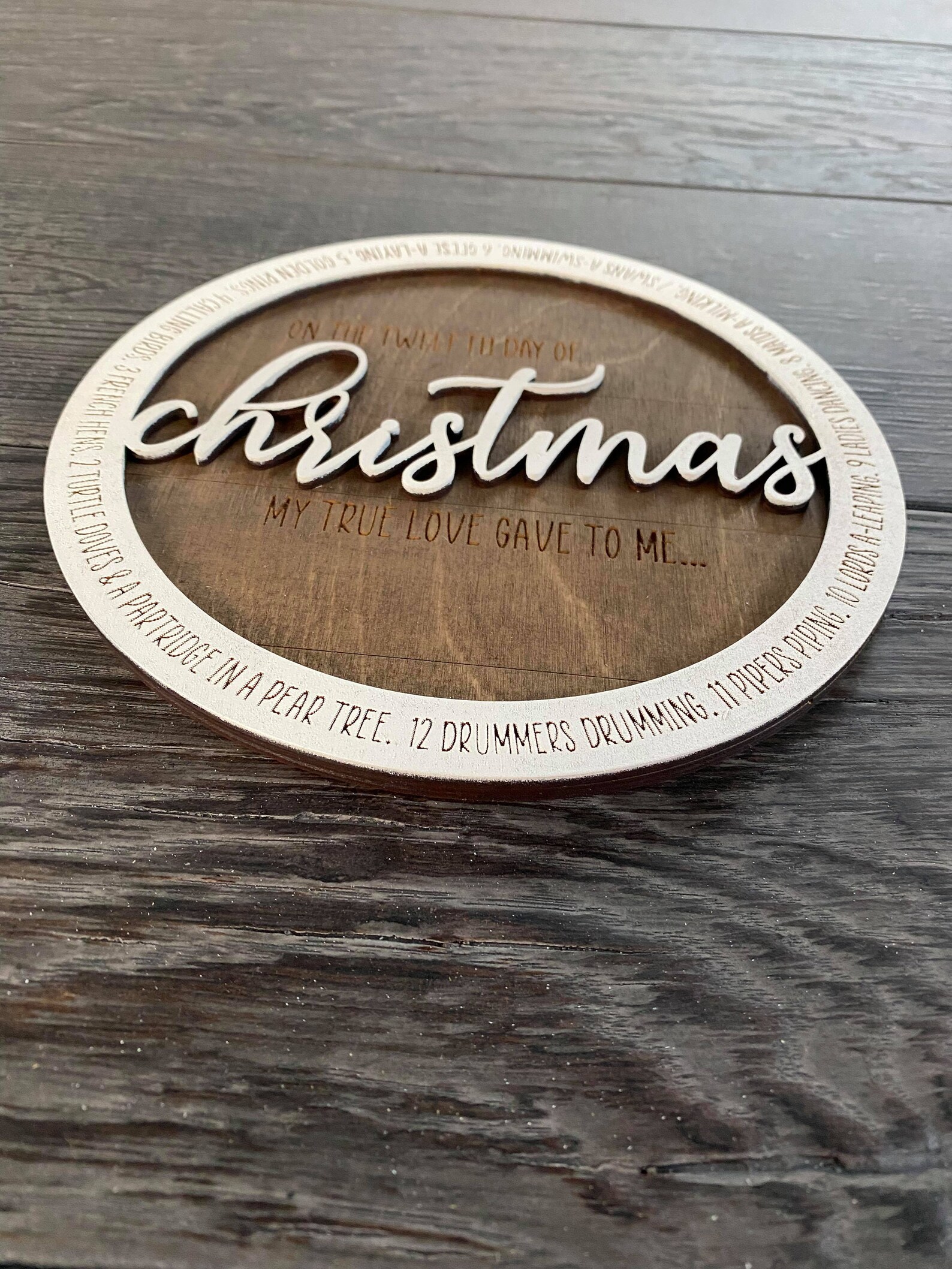 Christmas Sign SVG, Glowforge File, Laser Ready File, Winter Tiered ...