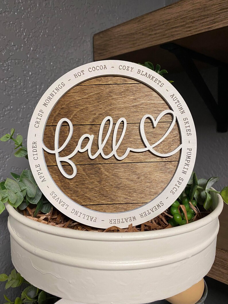 Fall Words SVG Glowforge File Laser Ready File Fall Tiered - Etsy