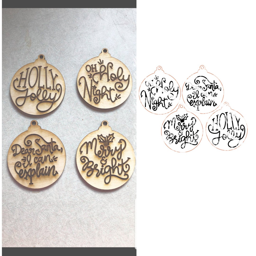 Glowforge Files, Ornament SVG, SVG Bundle, Laser Cut Files, Christmas ...