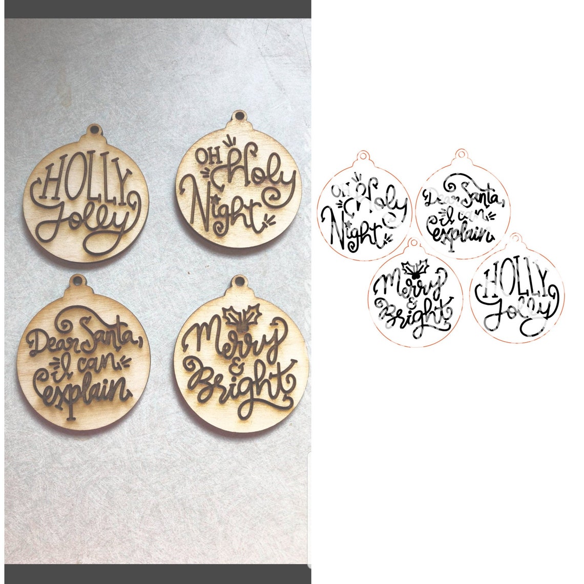 Glowforge Files Ornament SVG SVG Bundle Laser Cut Files - Etsy