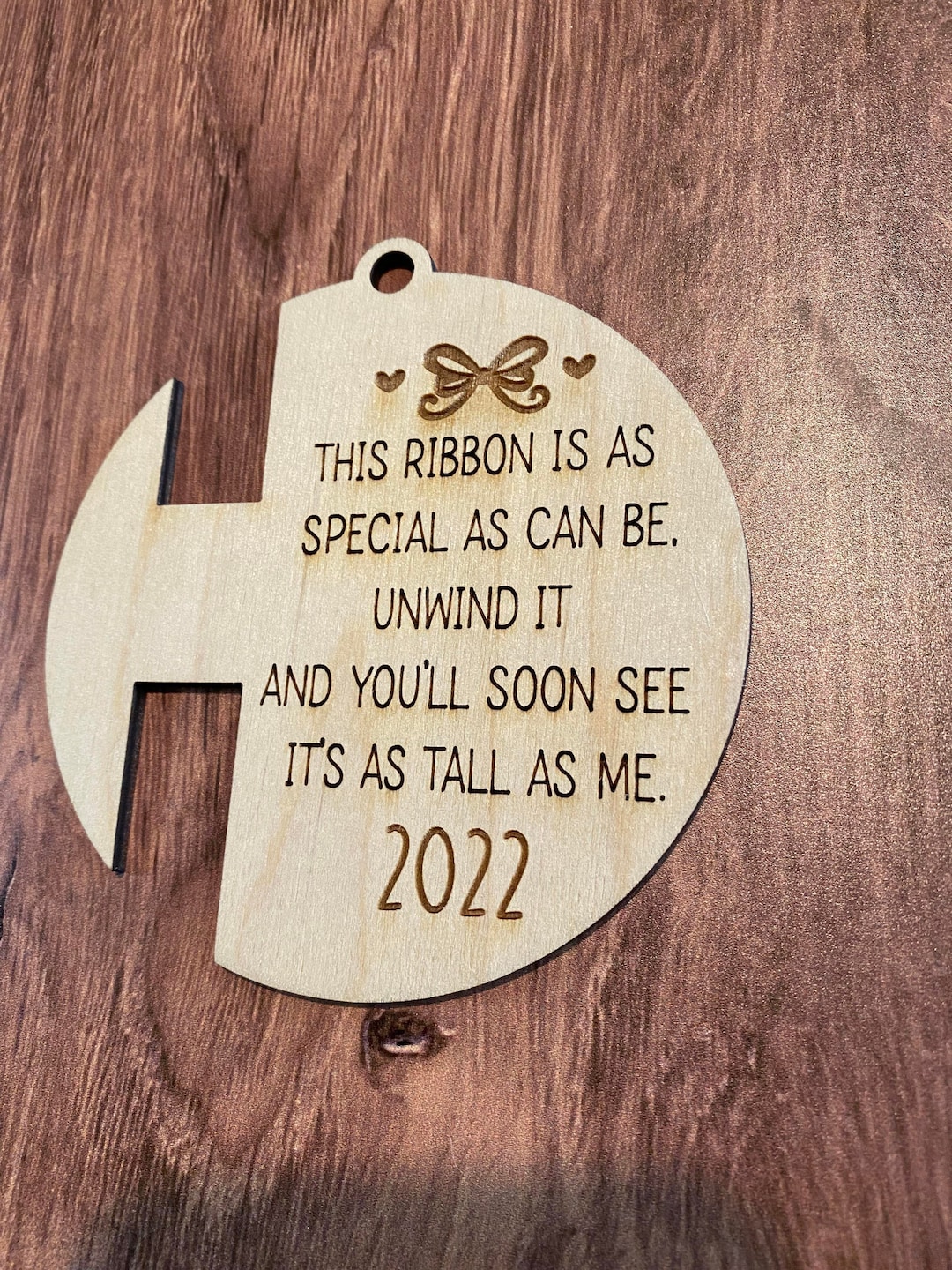 Height Ribbon Ornament SVG, Christmas Ornament SVG, Laser Ready Files ...