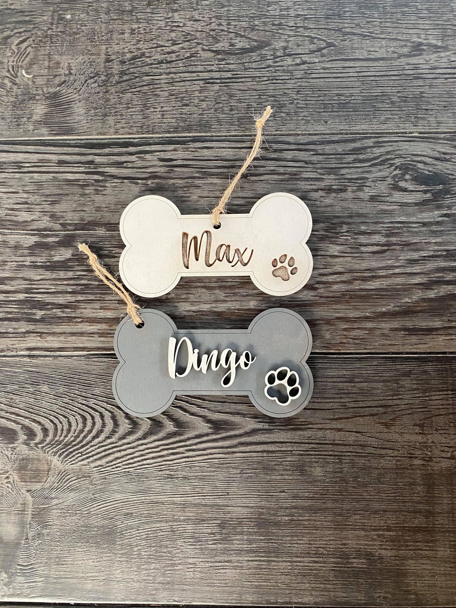 Pet Ornament SVG Glowforge File Stocking Tag File Dog Bone - Etsy