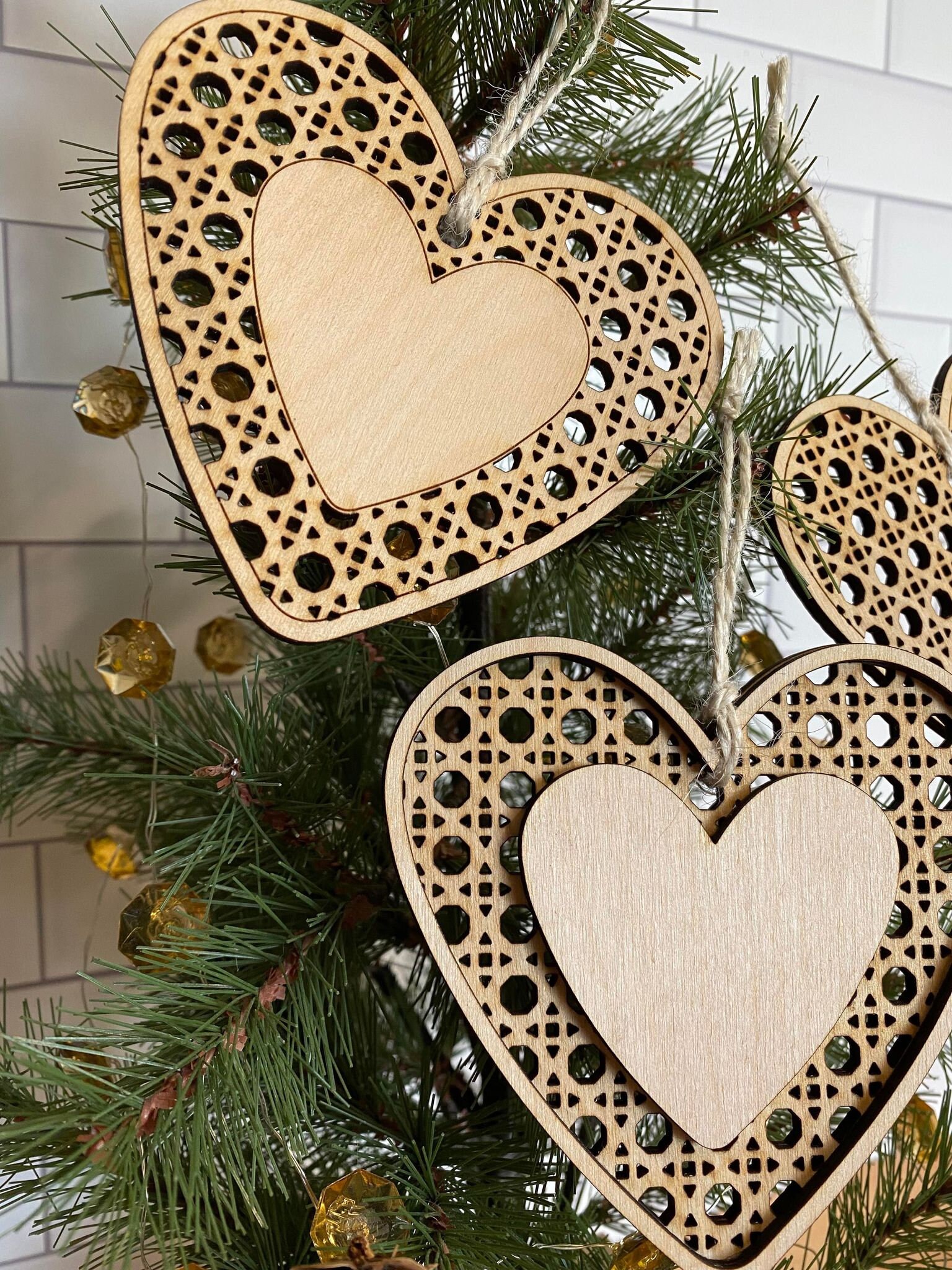 Valentine's Day Tag SVG, Rattan Pattern File, Laser Cut File, Glowforge ...
