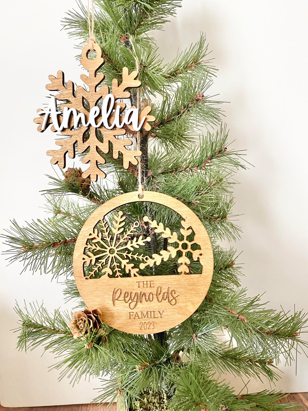 Snowflake Ornament Laser File, Set of 2 Styles, Laser Ready Ornament ...