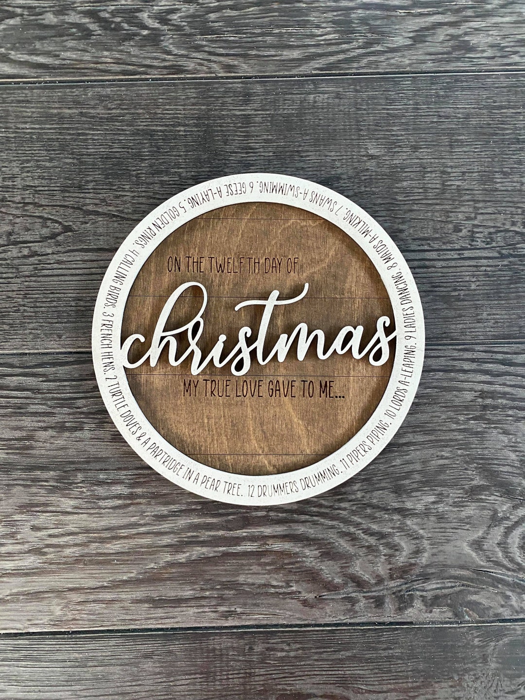 Christmas Sign SVG, Glowforge File, Laser Ready File, Winter Tiered ...