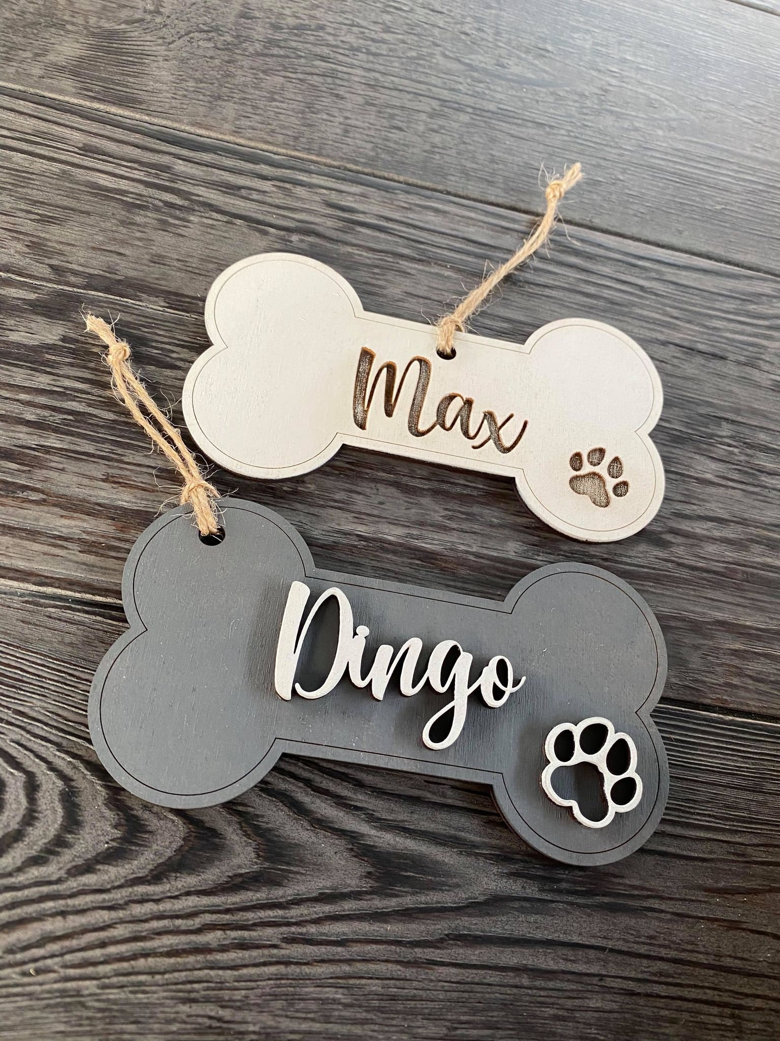 Pet Ornament SVG Glowforge File Stocking Tag File Dog Bone - Etsy