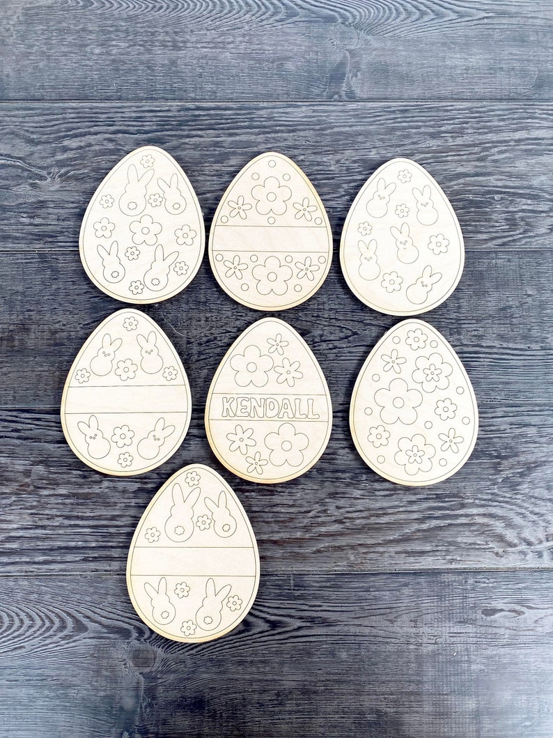 Personalized Easter Egg SVG Bundle Glowforge File Laser Cut | Etsy