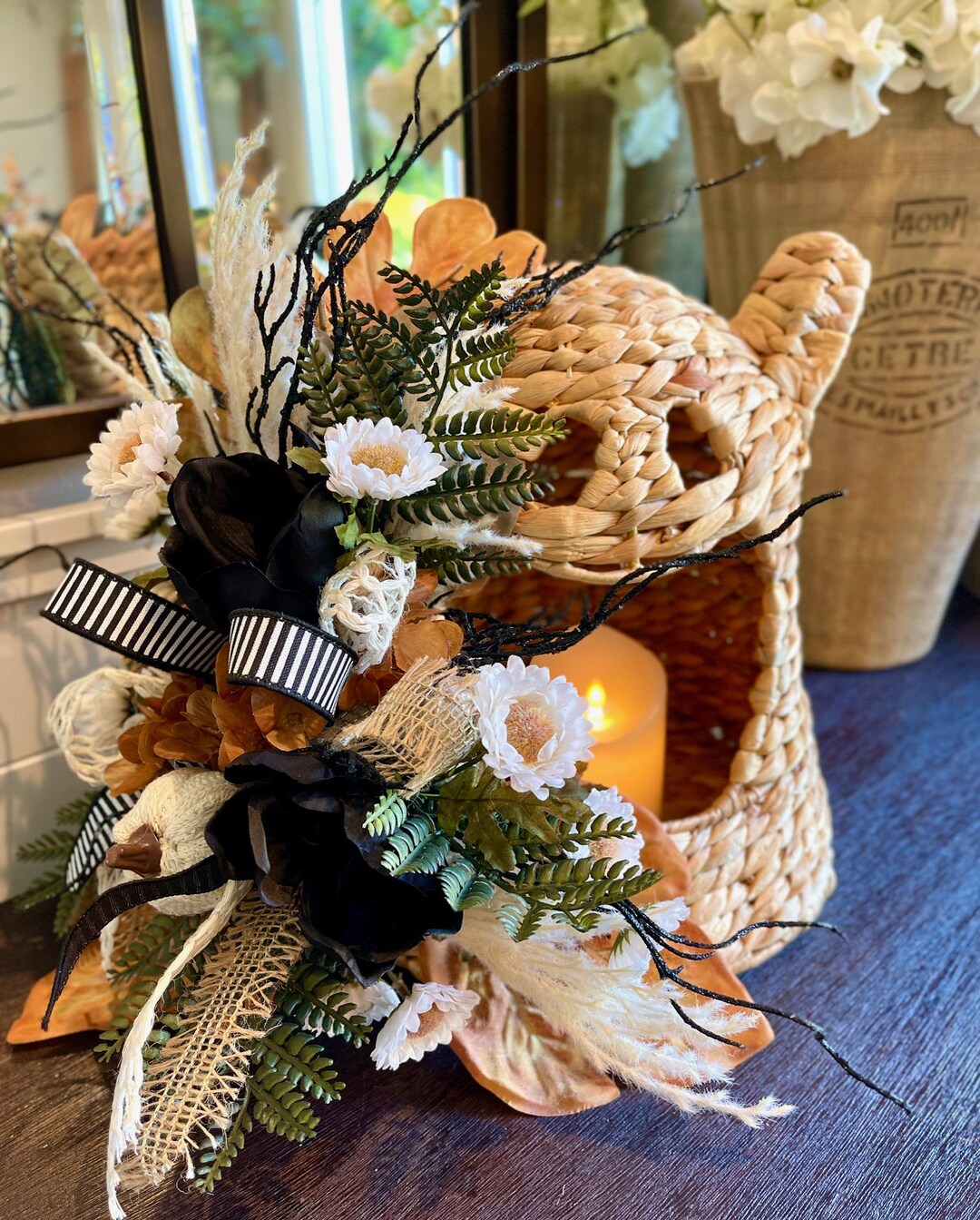 Halloween Table Decor, Ghost Decor, Big Mouth Ghost Basket, Ghost ...