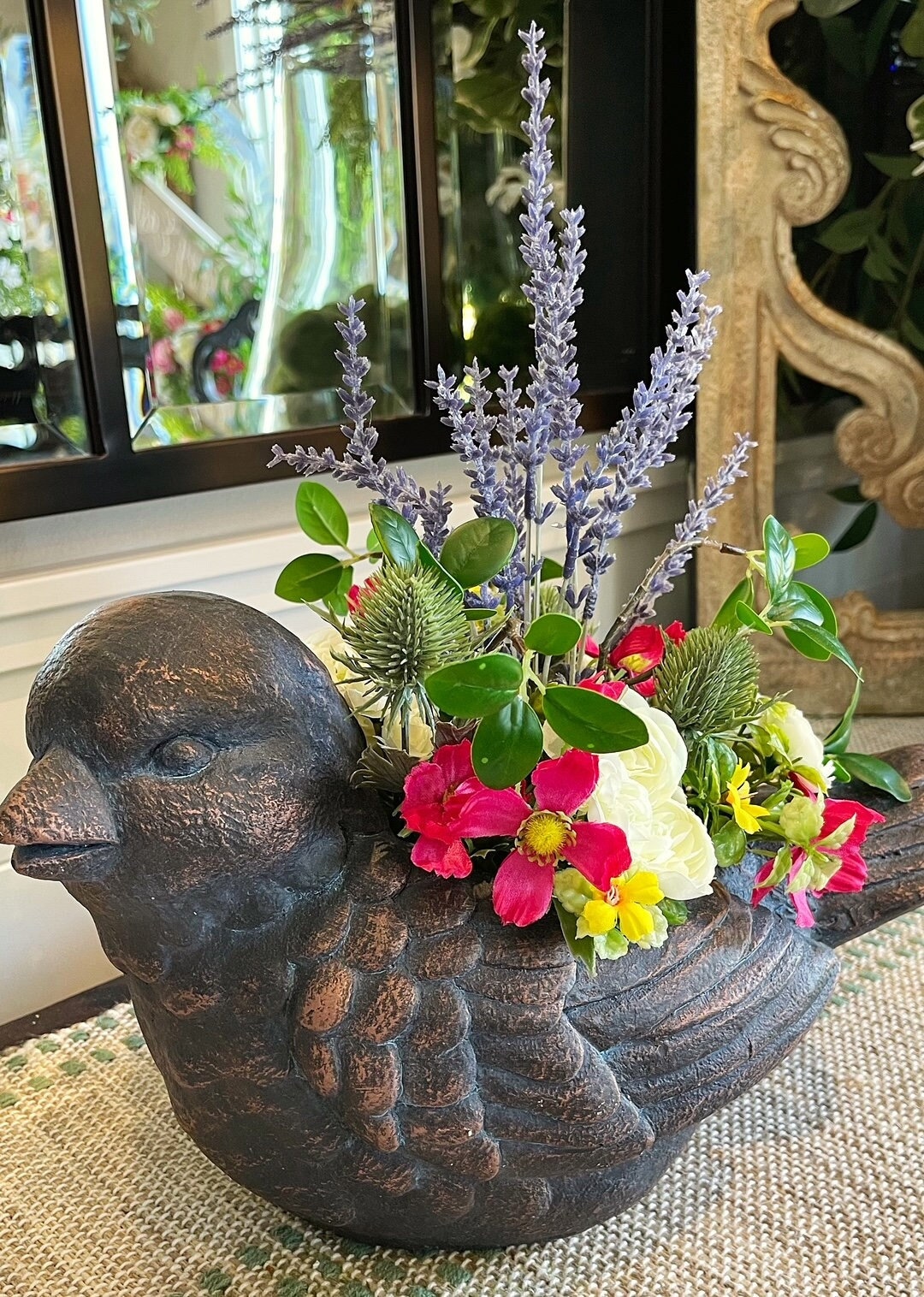 Bird Arrangement, Bird Wildflower Arrangement, Bird Centerpiece, Bird ...