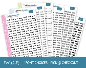 Cursive or Block Custom Wording Planner Stickers - Etsy