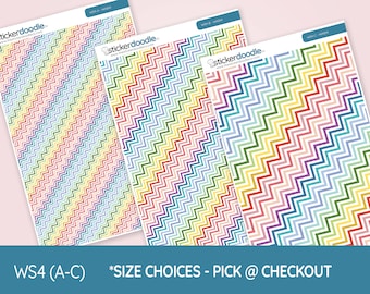 Zig Zag Stickers - Etsy