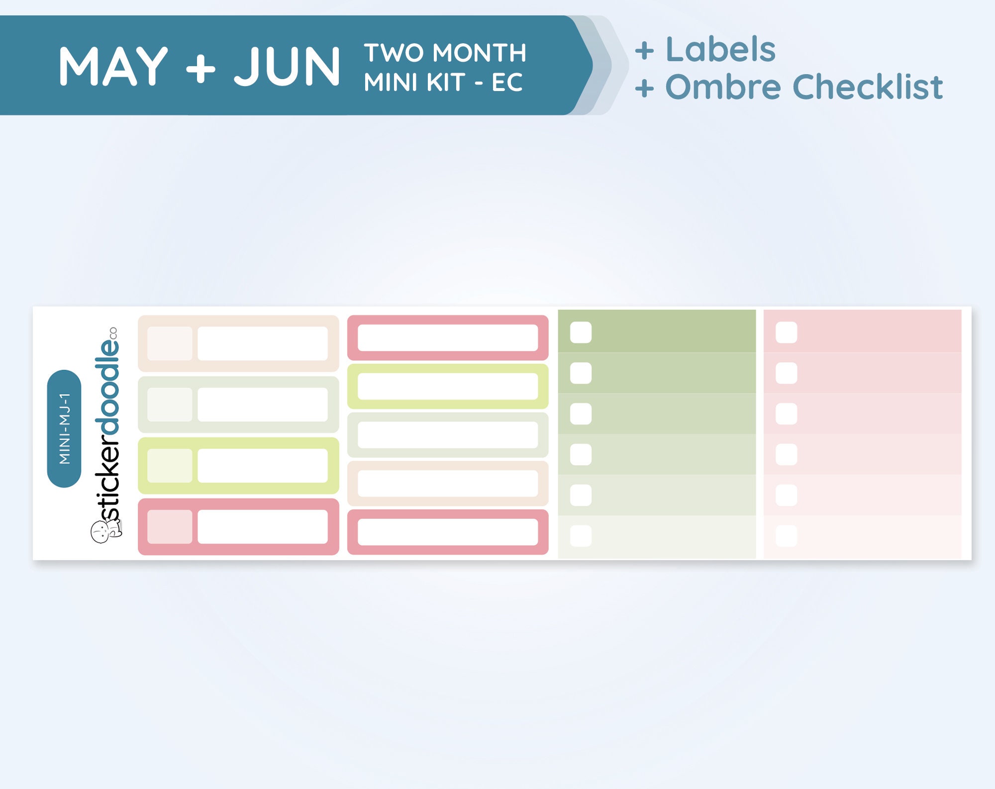 May & June Mini Monthly Planner Kit Bundle Two Month Planner - Etsy