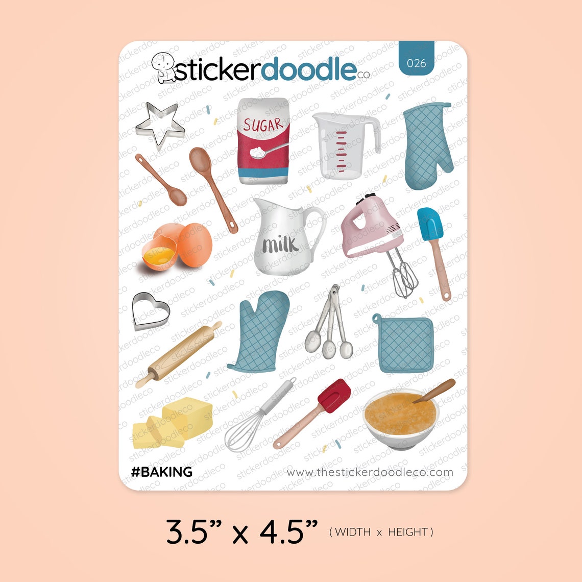 Baking Stickers, Planner Stickers, Bullet Journal Stickers, Scrapbook ...