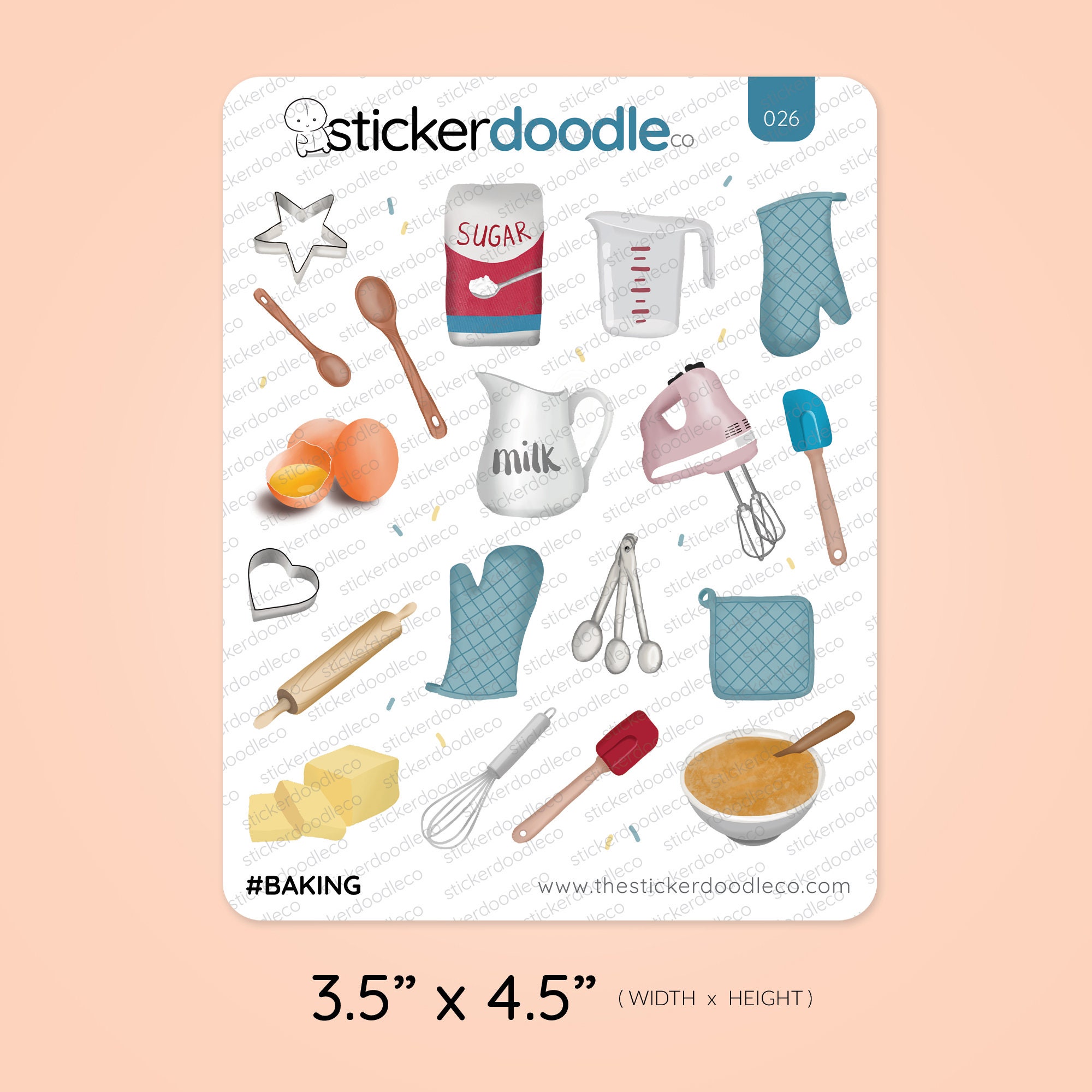Baking Stickers, Planner Stickers, Bullet Journal Stickers, Scrapbook ...