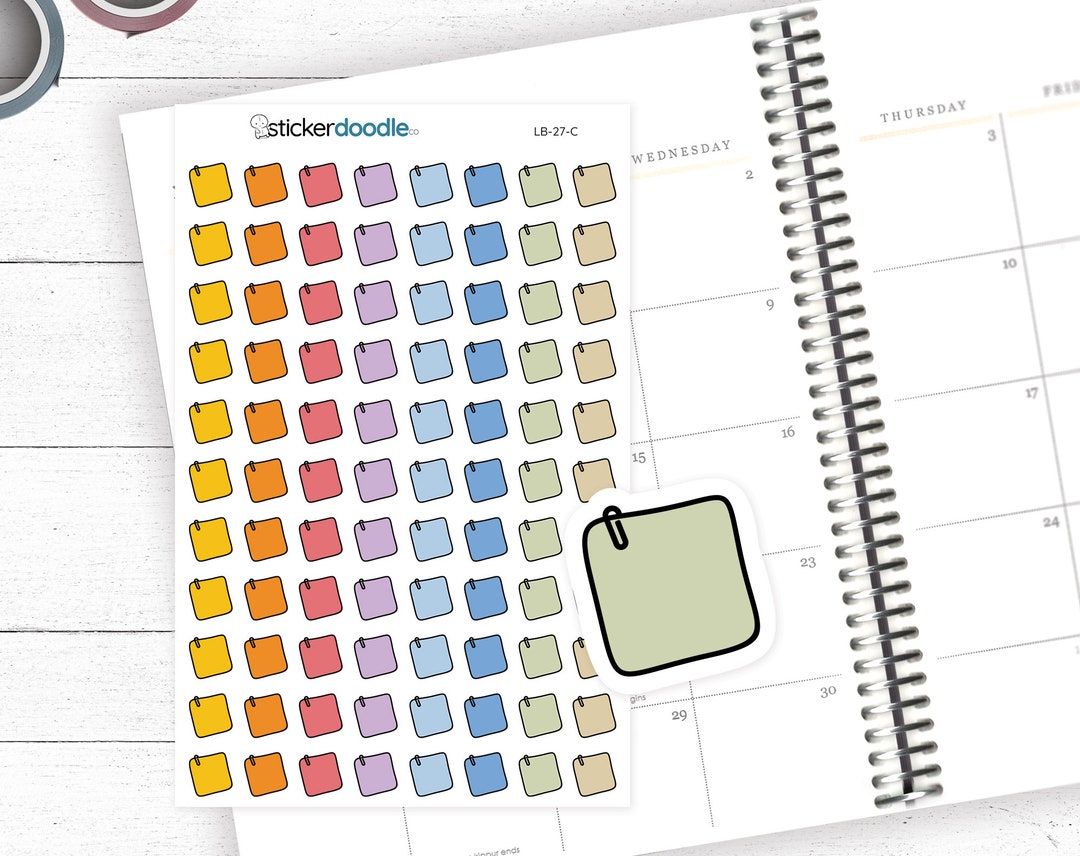 Post-it-note Mini Stickers - Planner, Notebook and Journaling Stickers ...