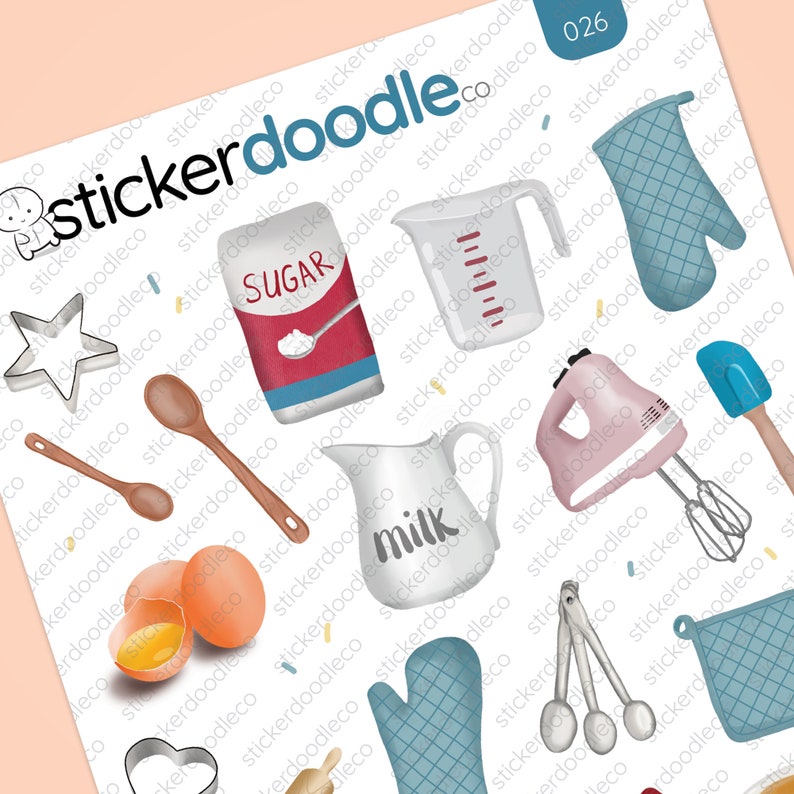 Baking Stickers Planner Stickers Bullet Journal Stickers - Etsy Canada