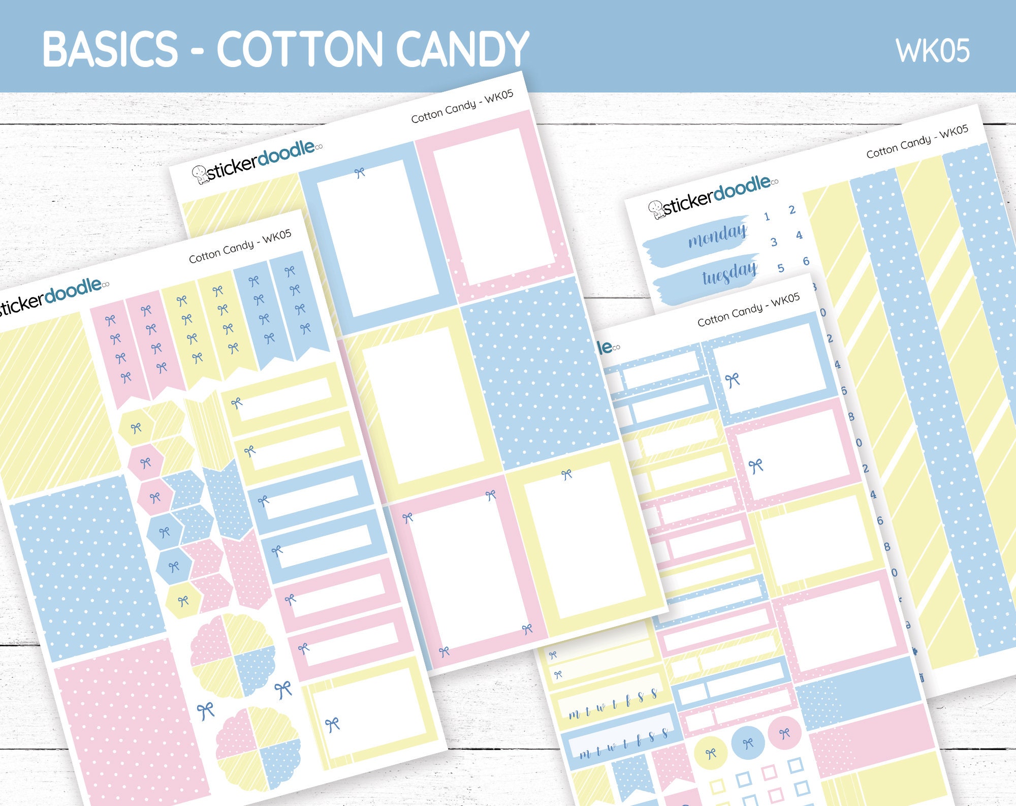 WK09 Complete planner kit in a calming colour palette Weekly Planner ...