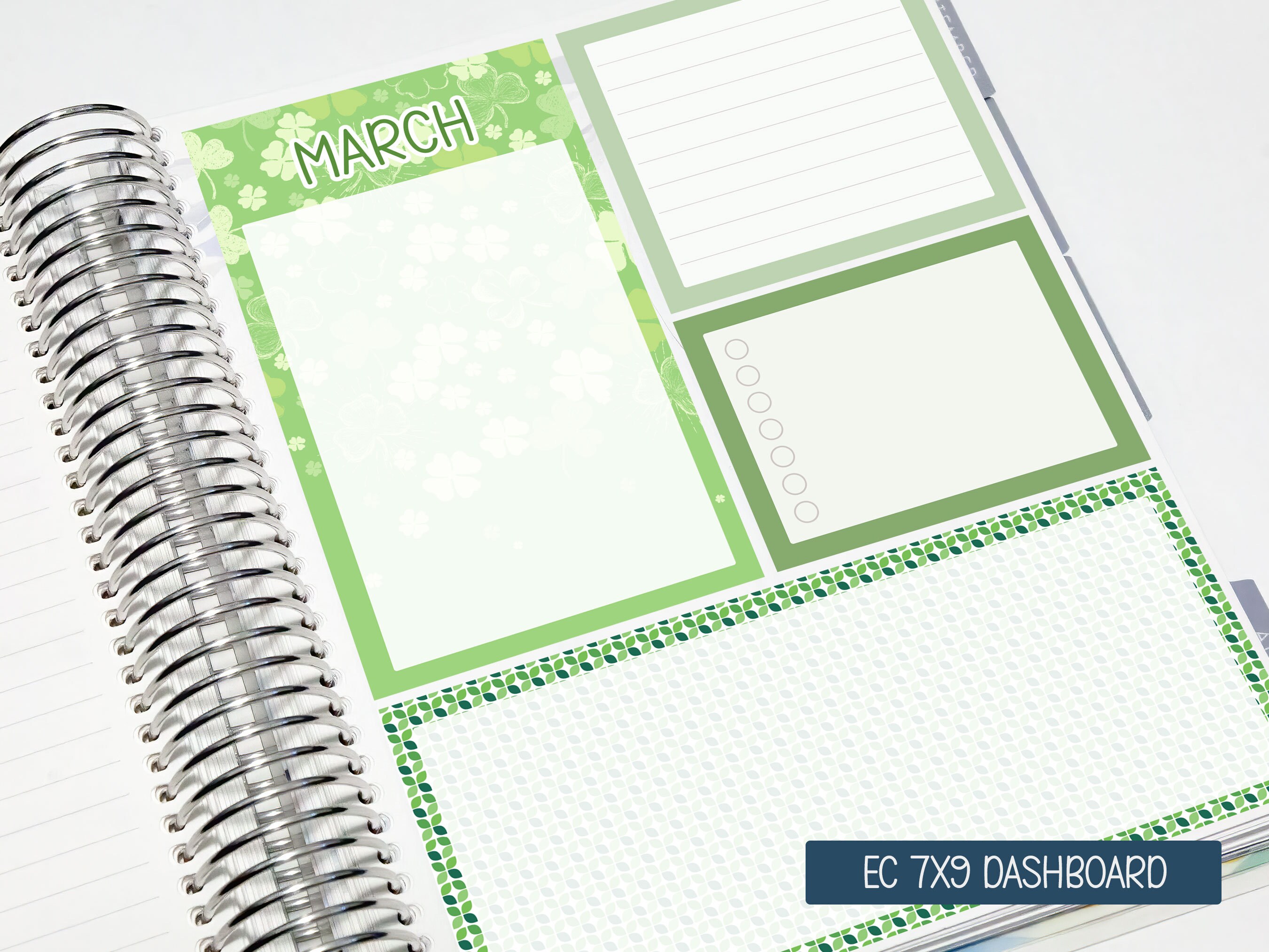March Monthly Planner Kit Stickers || St. Patricks Day Theme ...