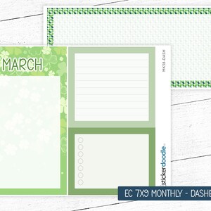 March Monthly Planner Kit Stickers || St. Patricks Day Theme ...