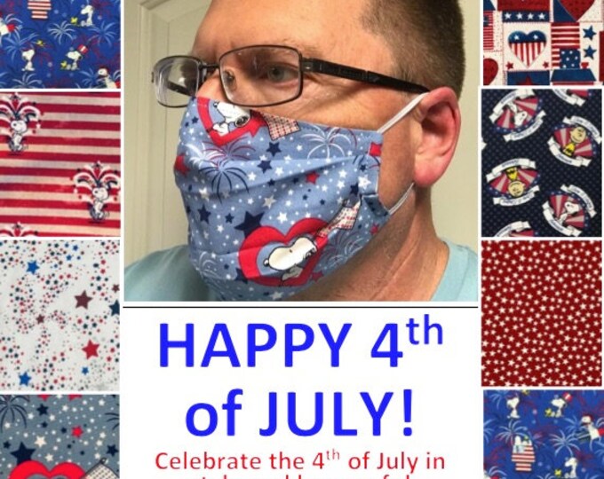 Face Masks 4th of July Collection Celebrate in Style - Etsy