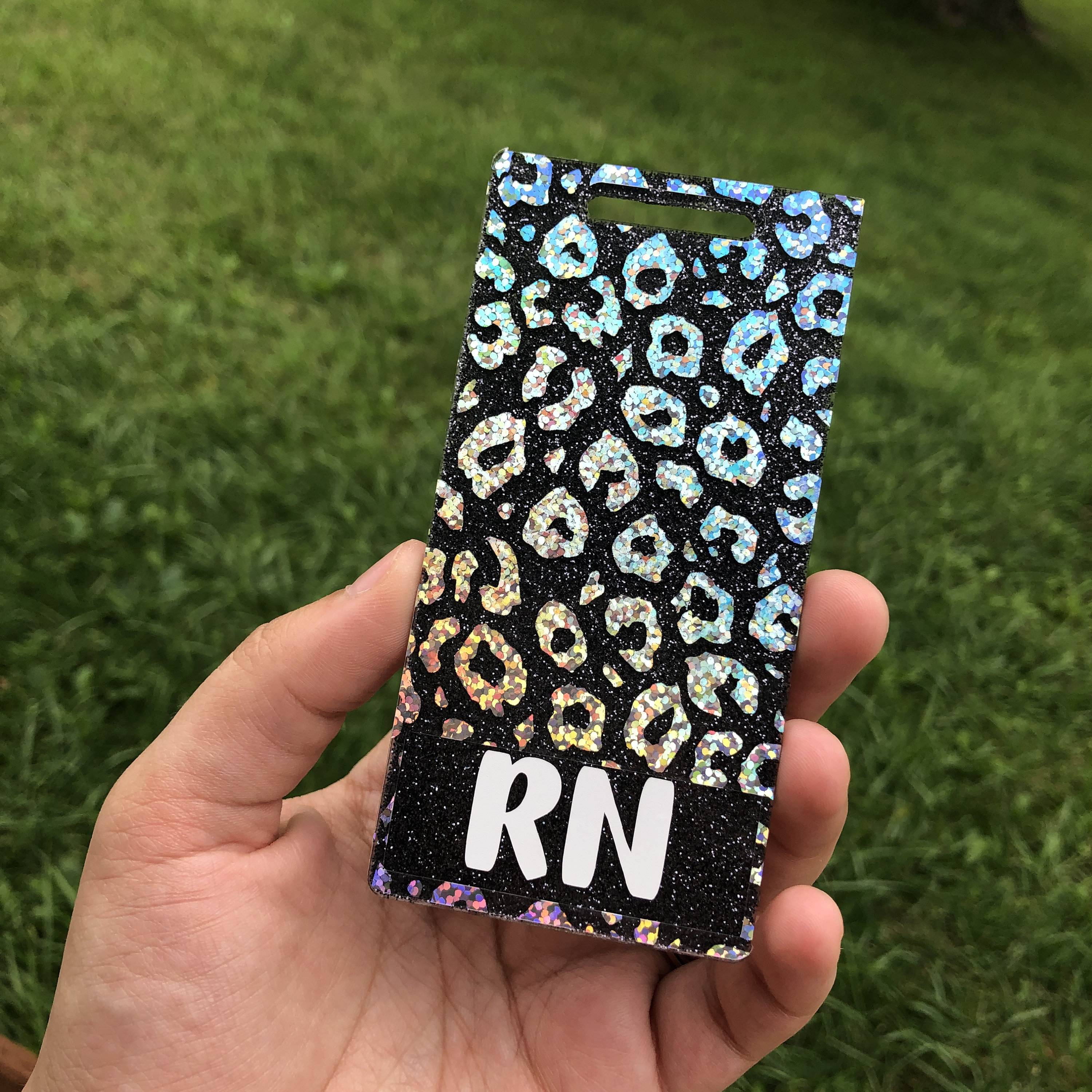 Holographic Black Leopard Cheetah Badge Buddy Customizable - Etsy