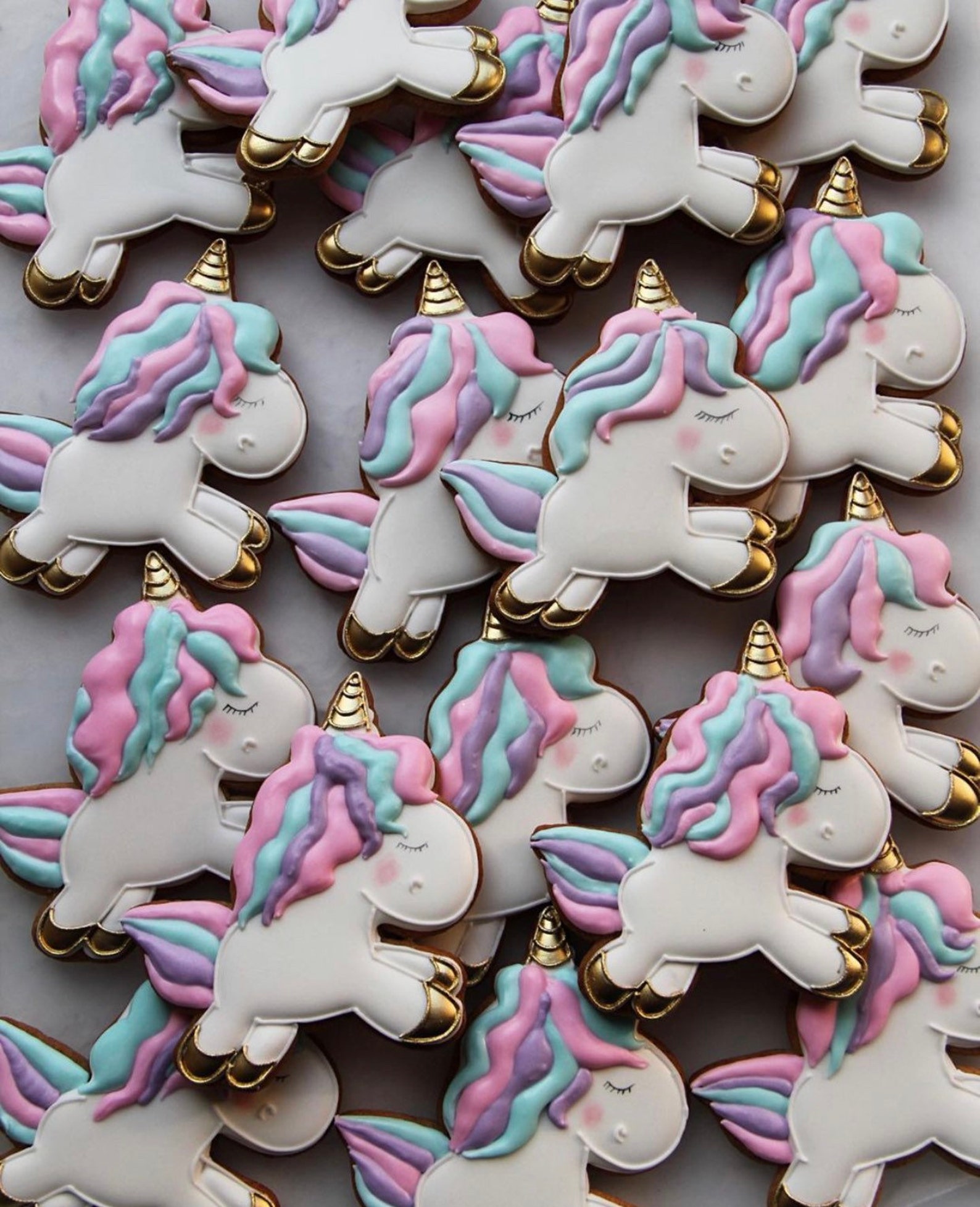 12pcs Decorated Sugar Cookies Unicorn Cookies Unicorn Themed | Etsy